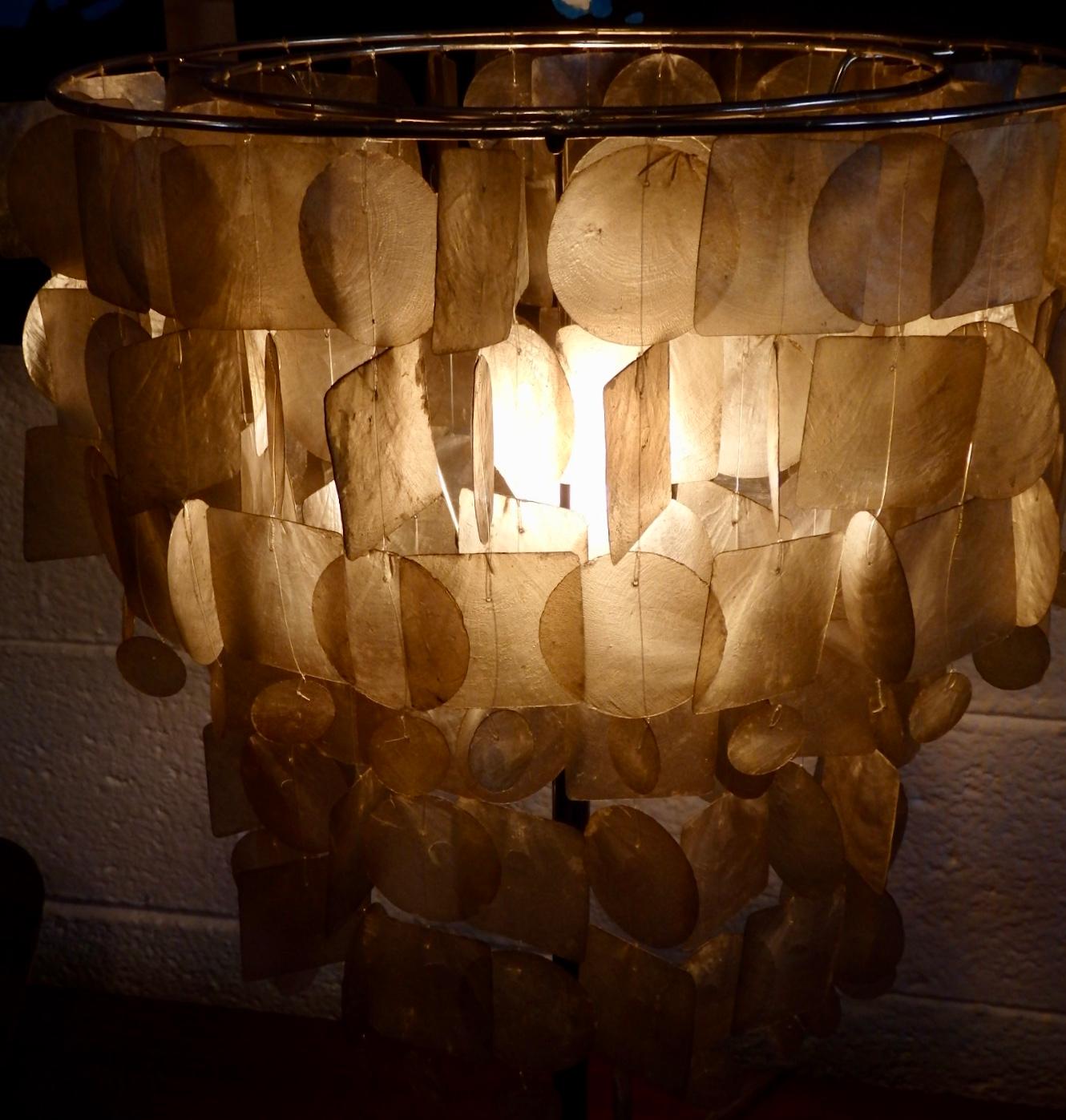 Verner Panton Style Capiz Shell Table Lamp For Sale at 1stDibs | capiz ...