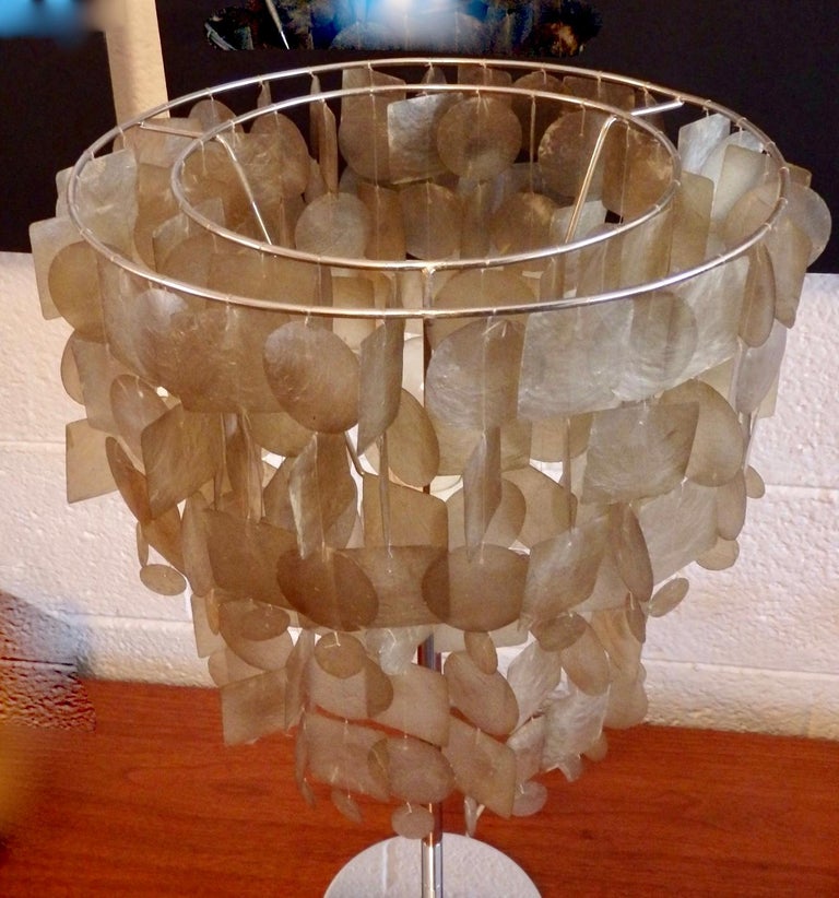 Verner Panton Style Capiz Shell Table Lamp For Sale at 1stDibs | capiz ...