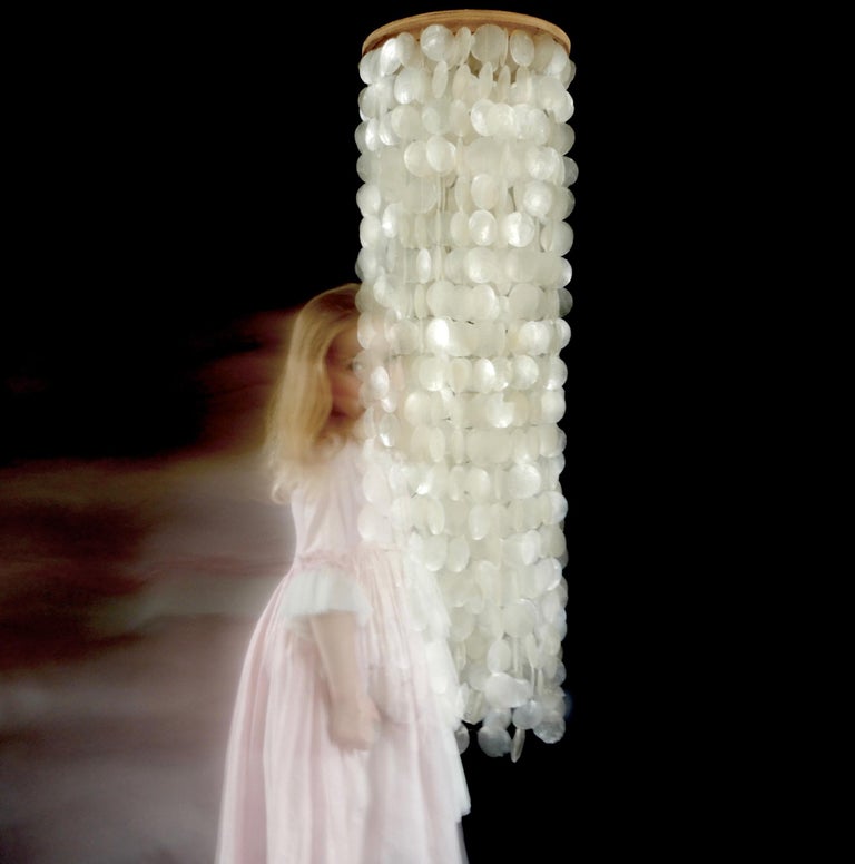 Verner Panton Style Mother of Pearl Chandelier, 1970s at 1stDibs