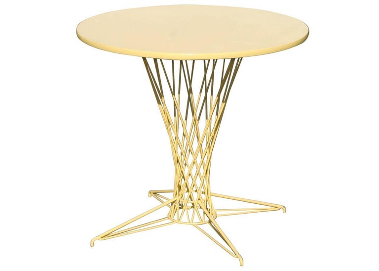 Verner Panton Style Wire "Cone" Chairs and Dining Table Patio Set at ...