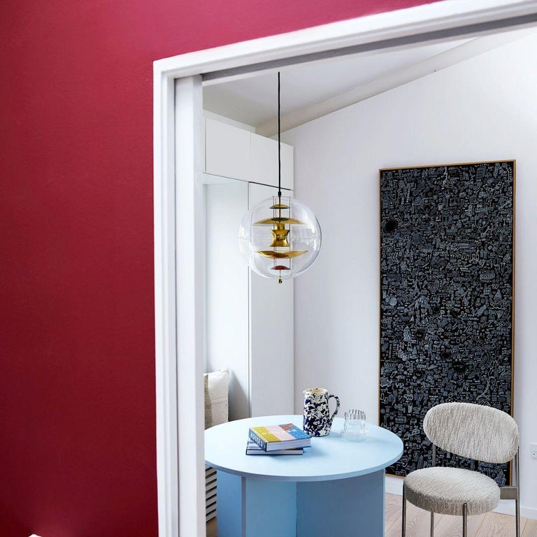 Verner Panton 'VP Globe' Pendant Lamp in Brass, Aluminum and Acrylic ...