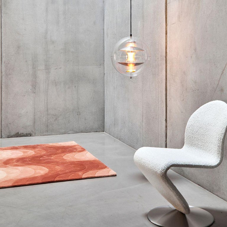 Verner Panton 'VP Globe' Pendant Lamp in Brushed Aluminum and Acrylic ...