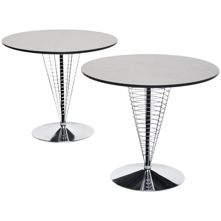 Verner Panton Wire Cone Tables Fritz Hansen, 1988 at 1stDibs