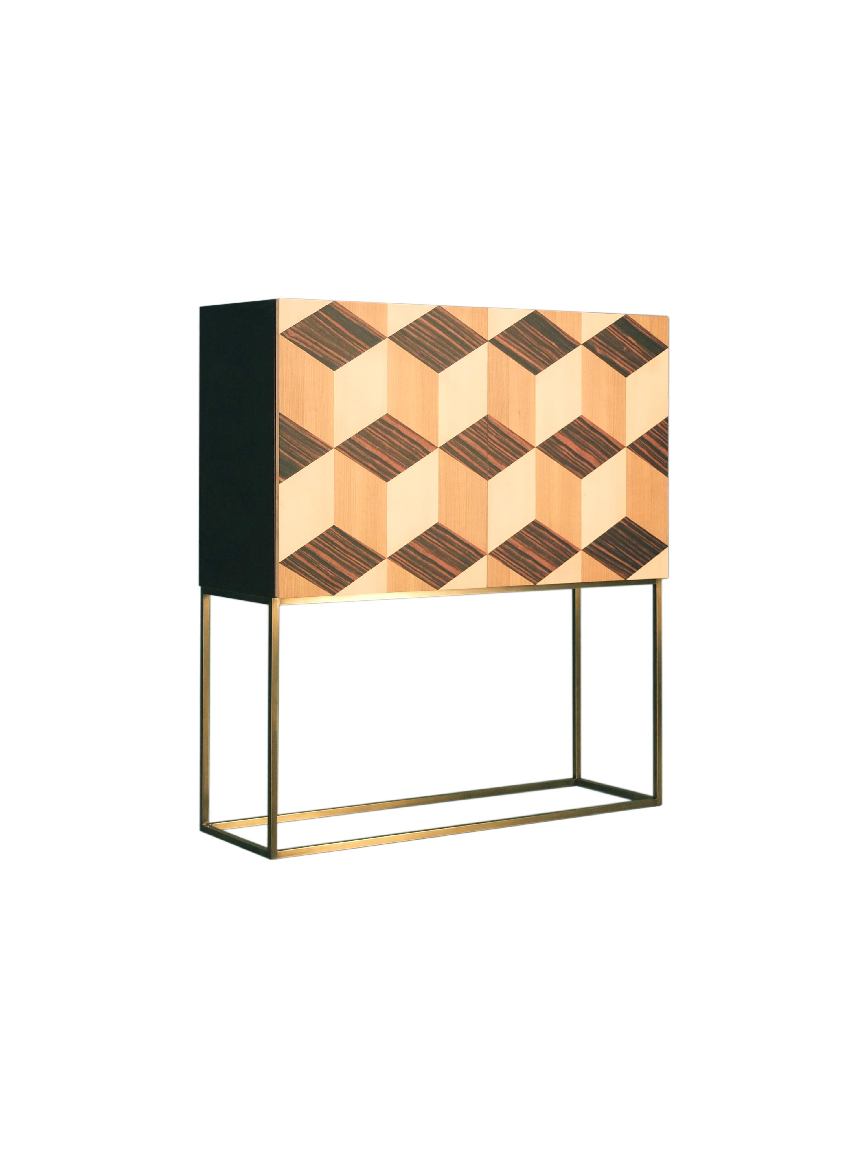 Veronese Contemporary Cabinet in Ashwood and Inlayed Doors by Morelato ...