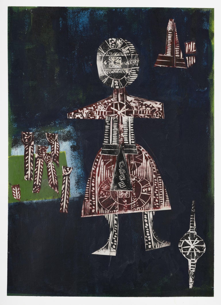 Veronica Dragnef - Matron 1, Mixed Media Art on Paper For Sale at 1stDibs