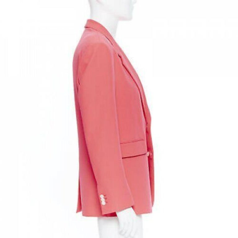 VERSACE 2019 Runway shocking neon pink oversized blazer jacket EU48 M ...