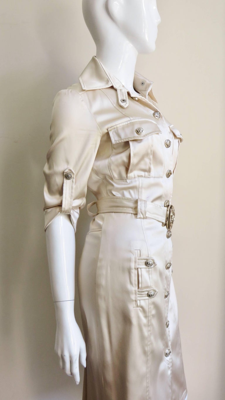 Versace SS 2005 Madonna Ad Campaign Backless Silk Dress For Sale at ...