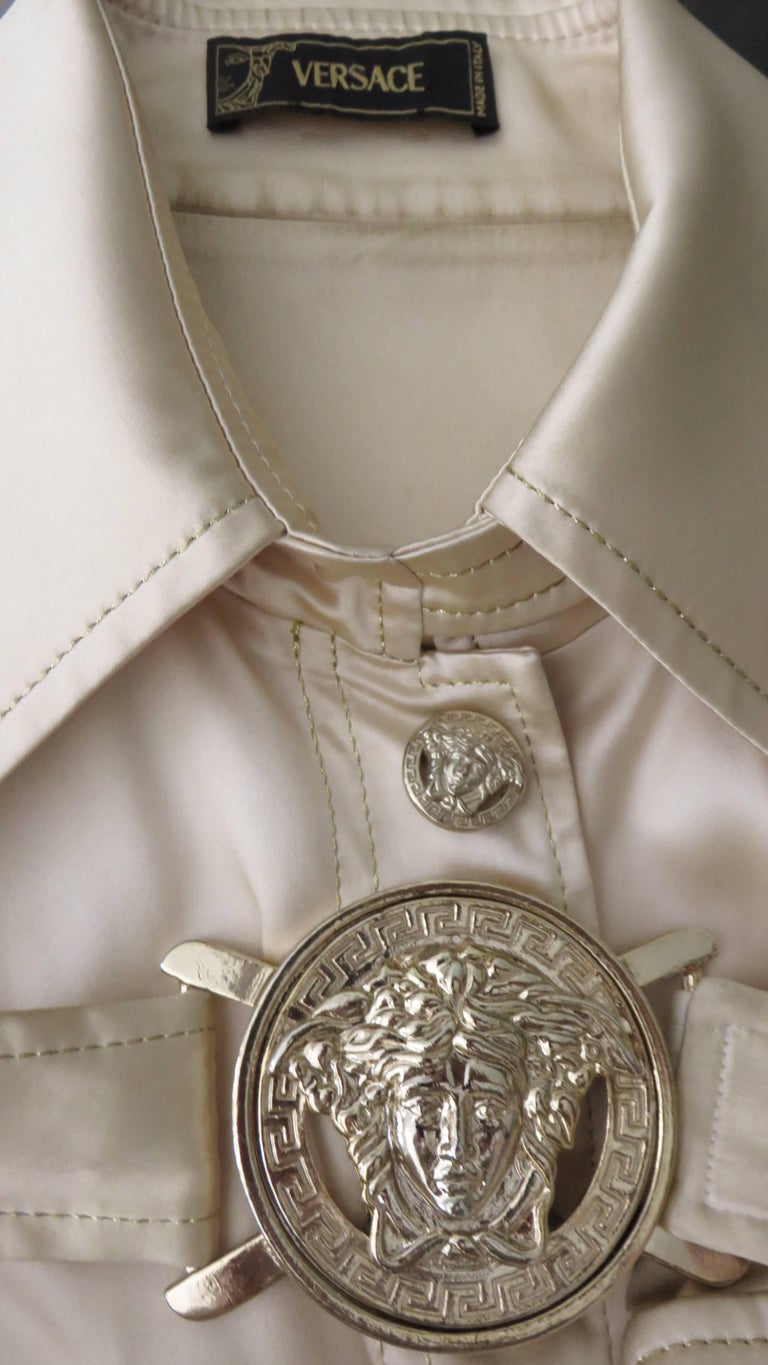 Versace SS 2005 Madonna Ad Campaign Backless Silk Dress For Sale at ...