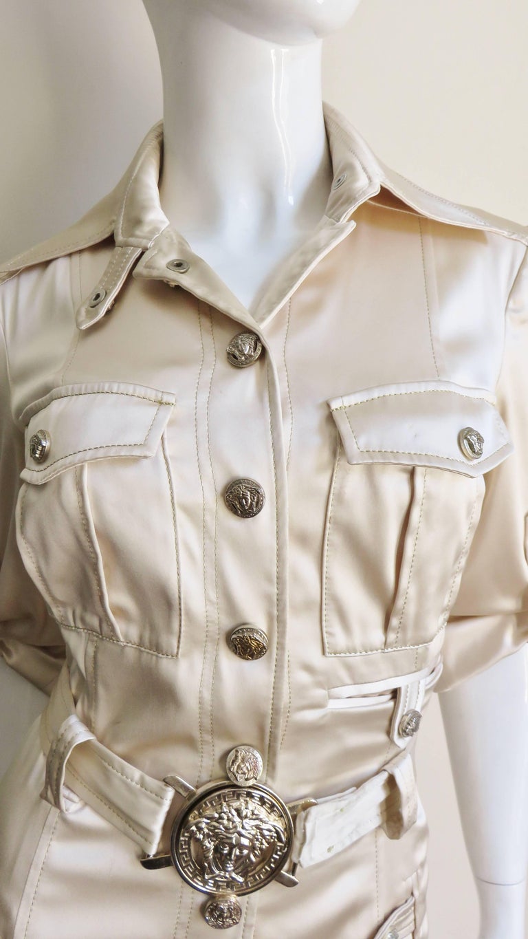 Versace SS 2005 Madonna Ad Campaign Backless Silk Dress For Sale at ...