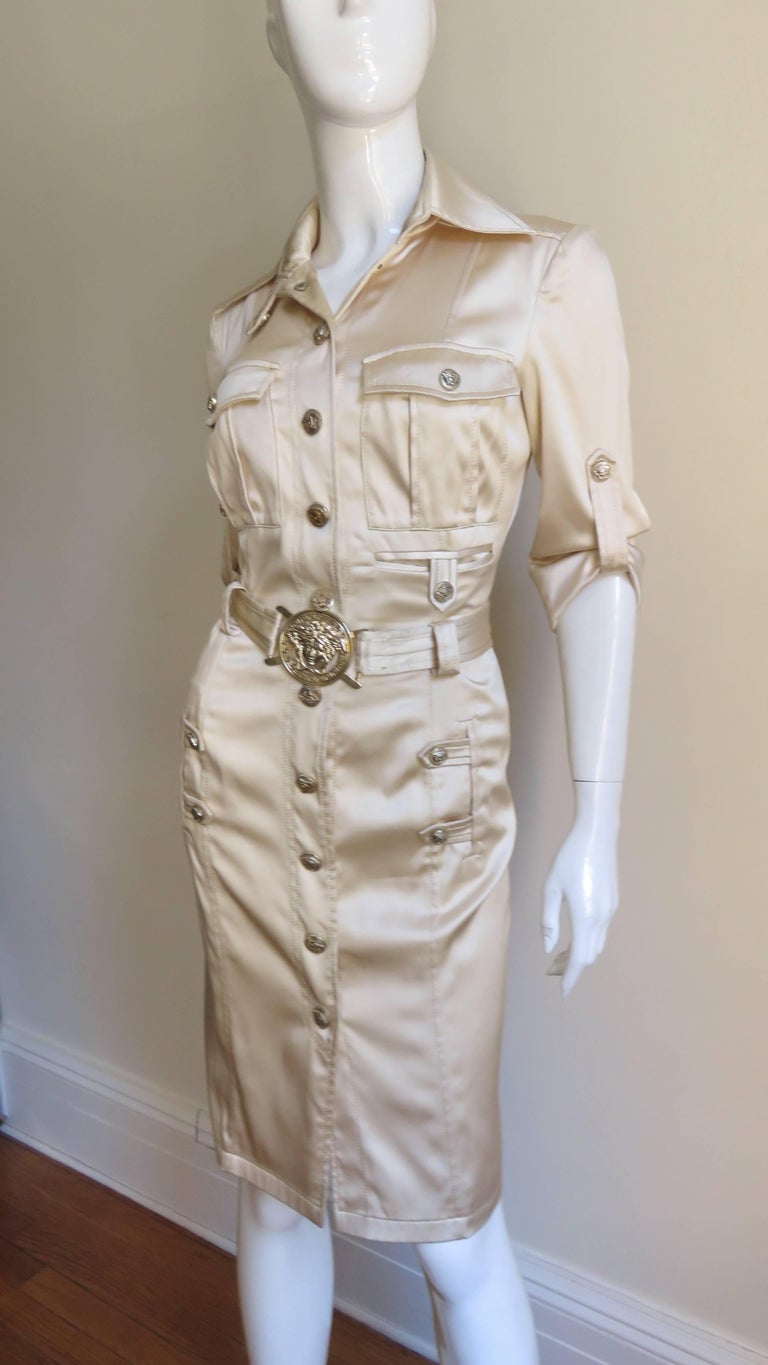 Versace SS 2005 Madonna Ad Campaign Backless Silk Dress For Sale at ...