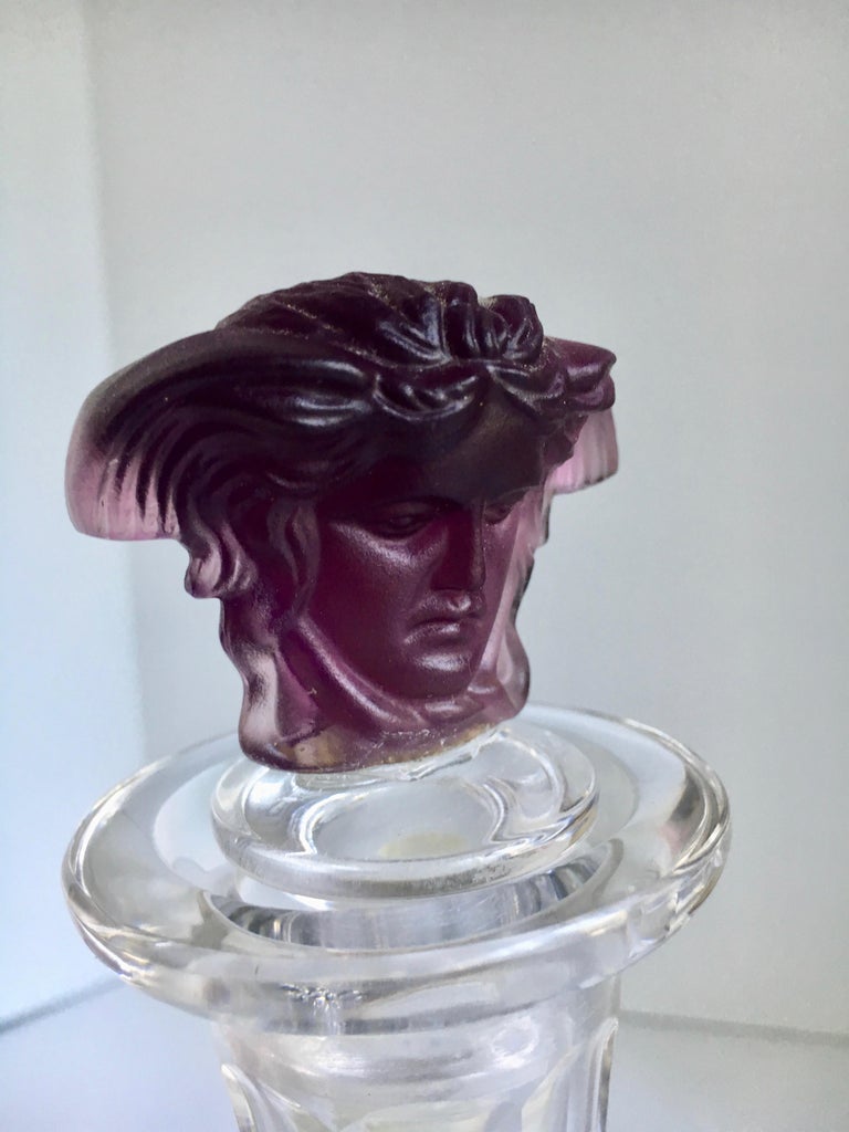 Versace and Rosenthal Purple Amethyst Crystal Medusa Bottle Stopper at ...