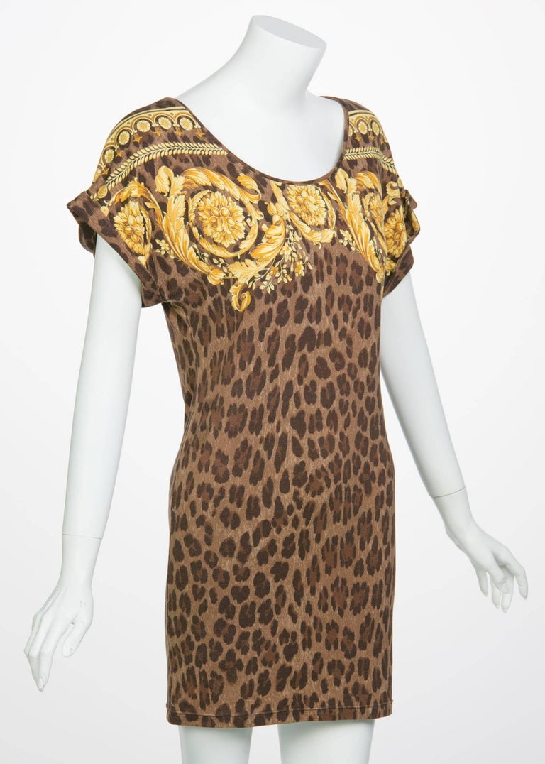 Versace Animalier Barocco Print Swimsuit and Cover Up Top at 1stDibs ...