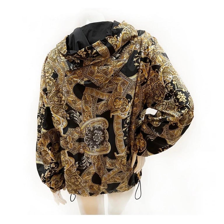 Versace Baroque Hooded Windbreaker Jacket 2017 For Sale at 1stDibs