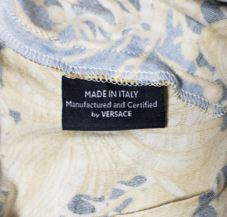 VERSACE baroque leopard print sweater For Sale at 1stDibs