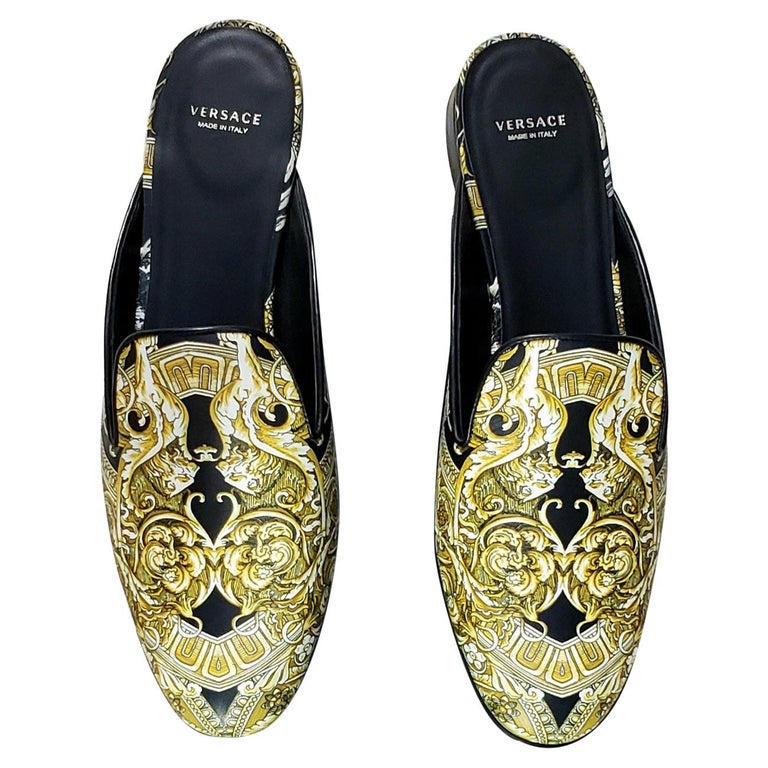 VERSACE BAROQUE MULE Sandals 36.5 - 6.5 For Sale at 1stDibs