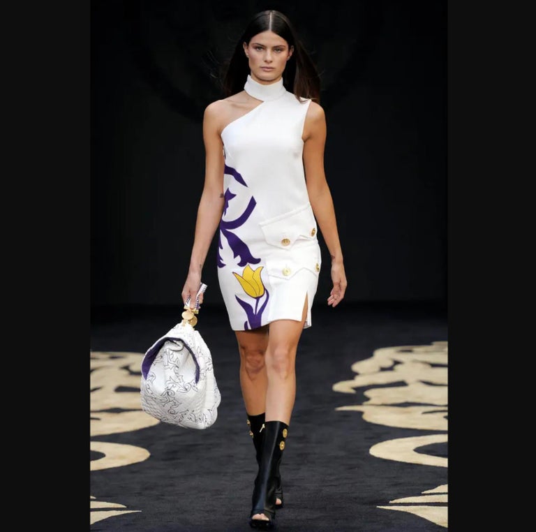 Versace, Baroque Tulip Dress with Gilded Medusa Buttons, 2011 For Sale ...