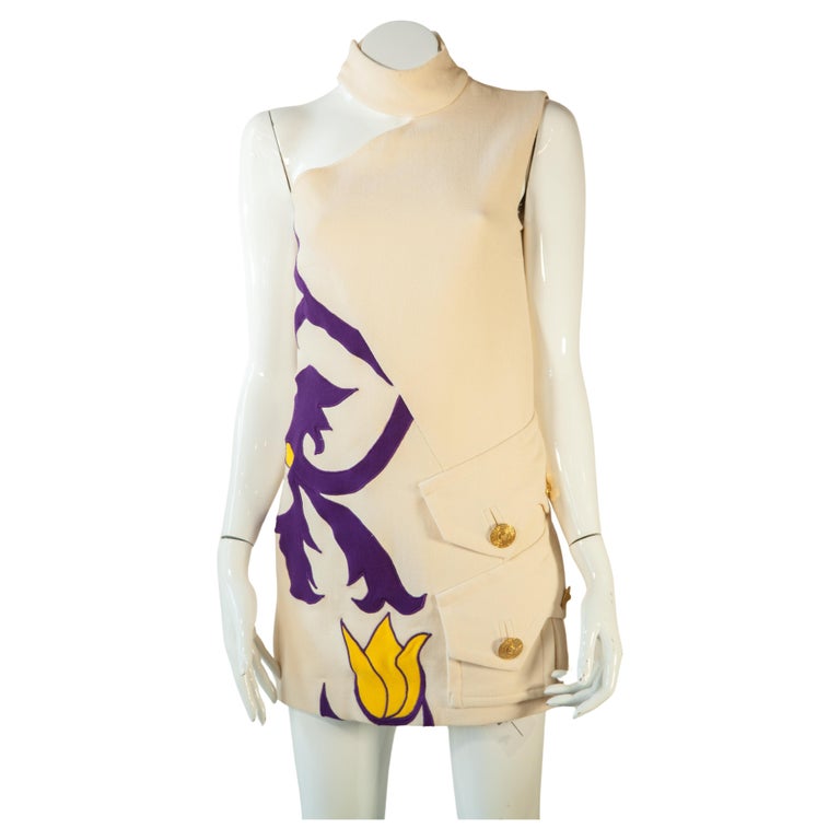 Versace, Baroque Tulip Dress with Gilded Medusa Buttons, 2011 For Sale ...