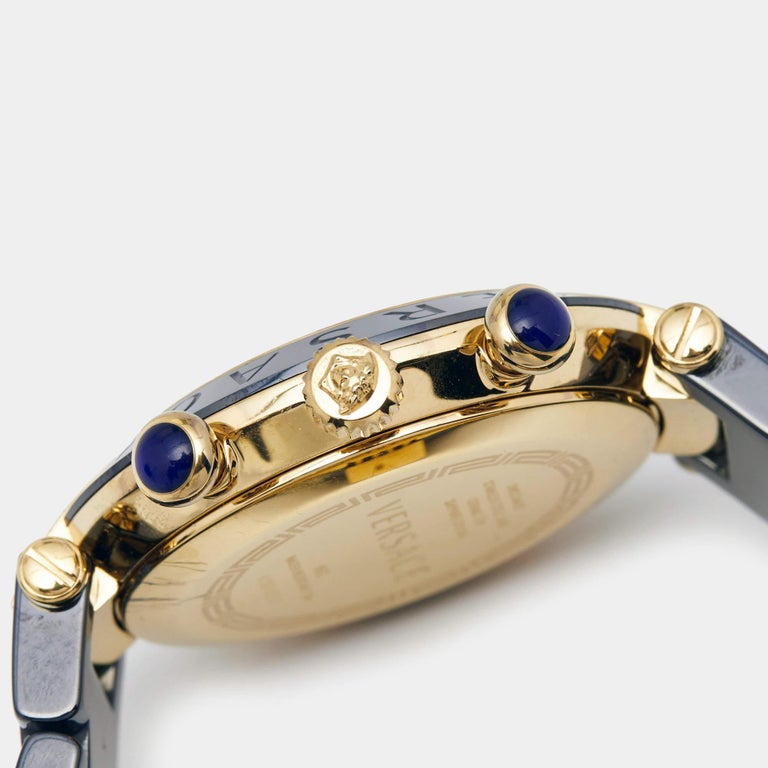 Versace Black Ceramic Gold Plated Stainless Steel Reve 95C Women's ...
