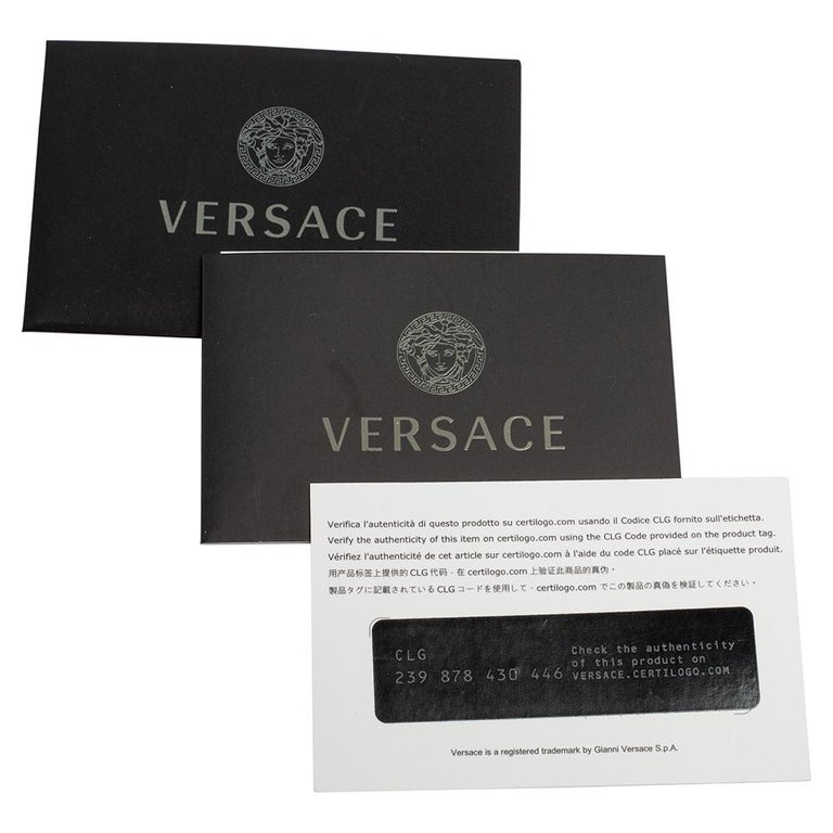 Versace Black Leather Vintage Logo Flap Continental Wallet For Sale at ...