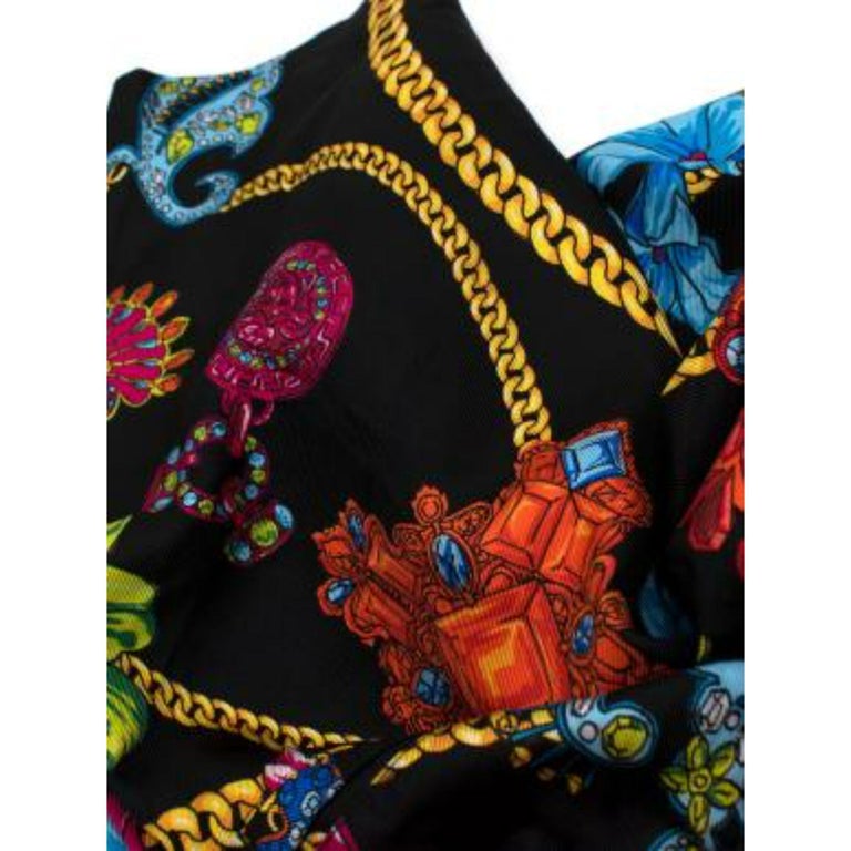 Versace Black Multi-colourJewel Printed Swim Shorts For Sale at 1stDibs