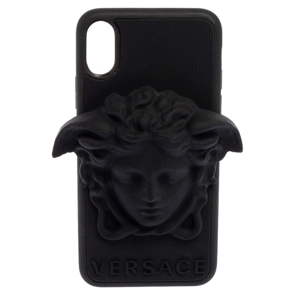 Versace Black Silicone Medusa iPhone X Cover For Sale at 1stDibs