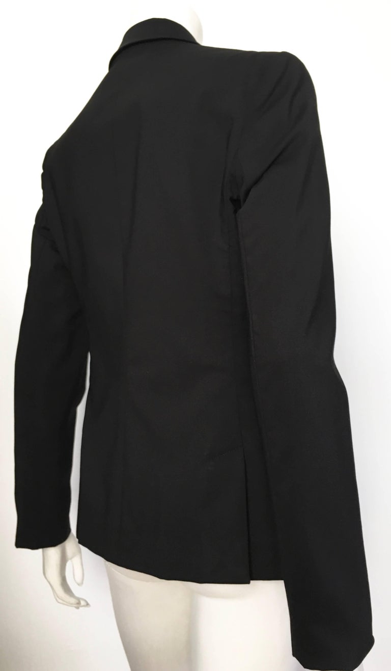 Versace Black Wool Jacket Size 6. For Sale at 1stDibs