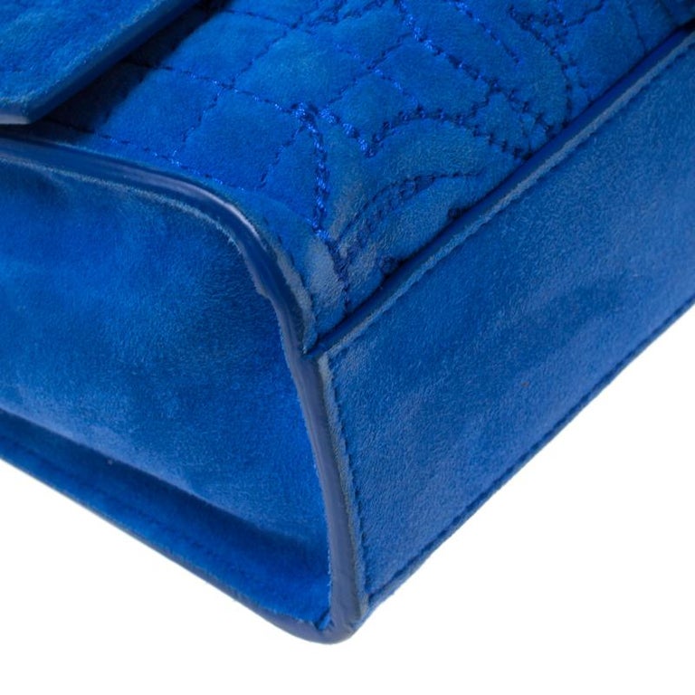 Versace Blue Suede Vanitas Crossbody Bag at 1stDibs | versace blue bag