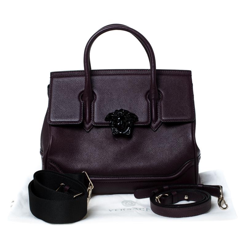 Versace Burgundy Leather Palazzo Empire Tote at 1stDibs | red patent ...