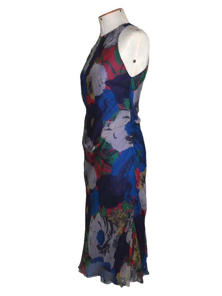 Versace by Donatella SS 2002 RUNWAY Iconic Pop-Art Floral Print Dress ...