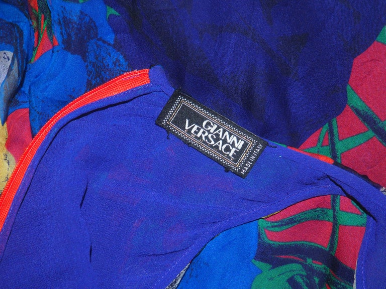 Versace by Donatella SS 2002 RUNWAY Iconic Pop-Art Floral Print Dress ...