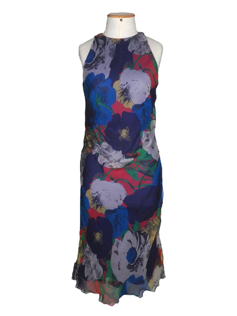 Versace by Donatella SS 2002 RUNWAY Iconic Pop-Art Floral Print Dress ...