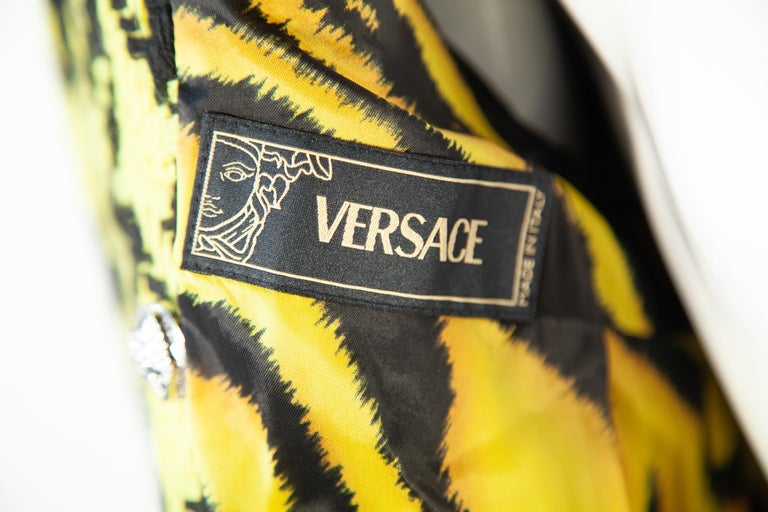 Versace by Donatella yellow and black houndstooth wool ensemble, FW2004 ...