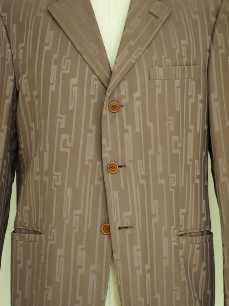 Versace classic greek geometric blazer For Sale at 1stDibs