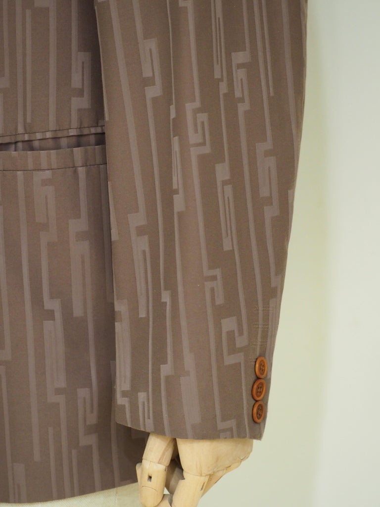 Versace classic greek geometric blazer For Sale at 1stDibs