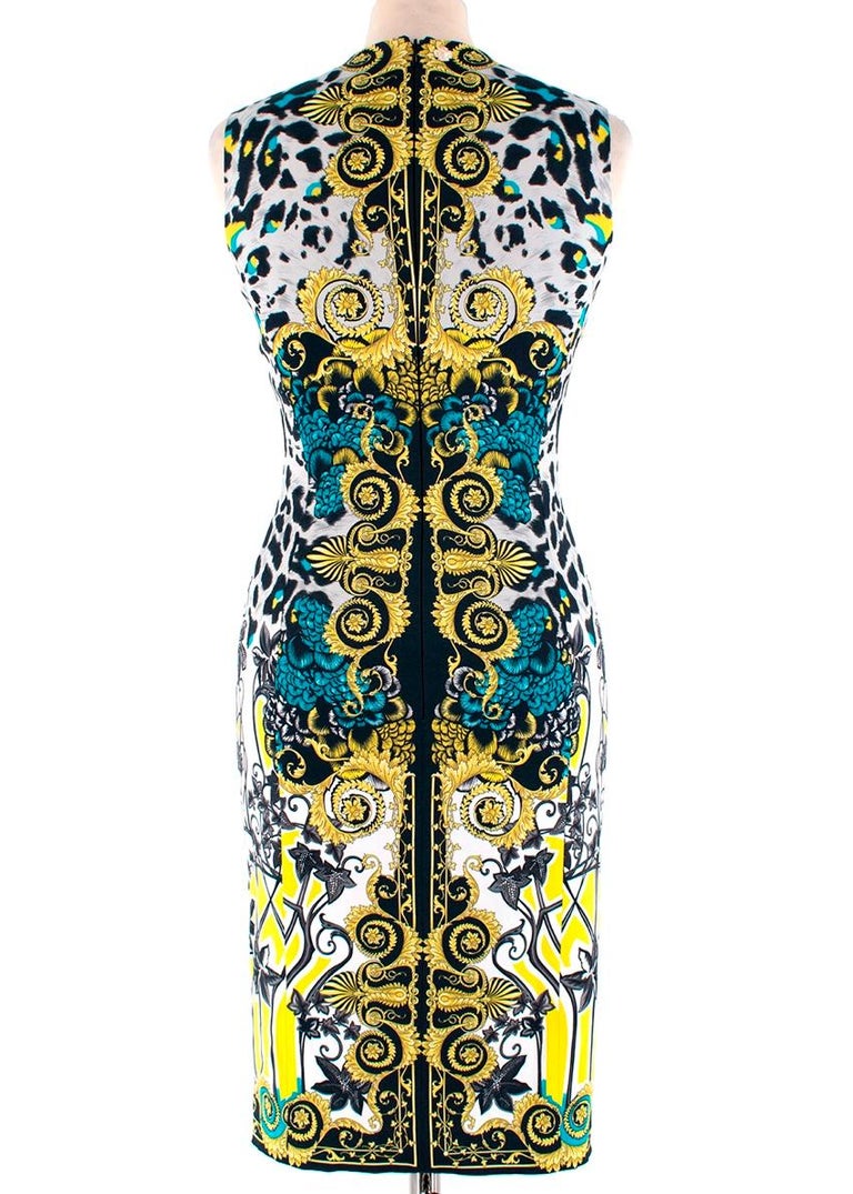 Versace Collection Baroque Leopard Print Dress - Size US2 at 1stDibs
