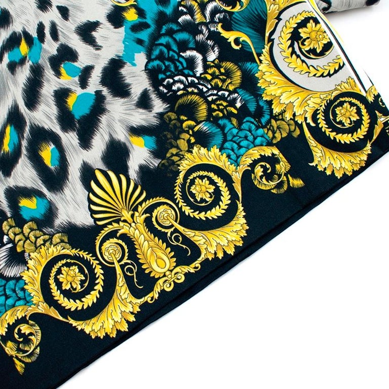 Versace Collection Baroque Leopard Print Dress - Size US2 at 1stDibs