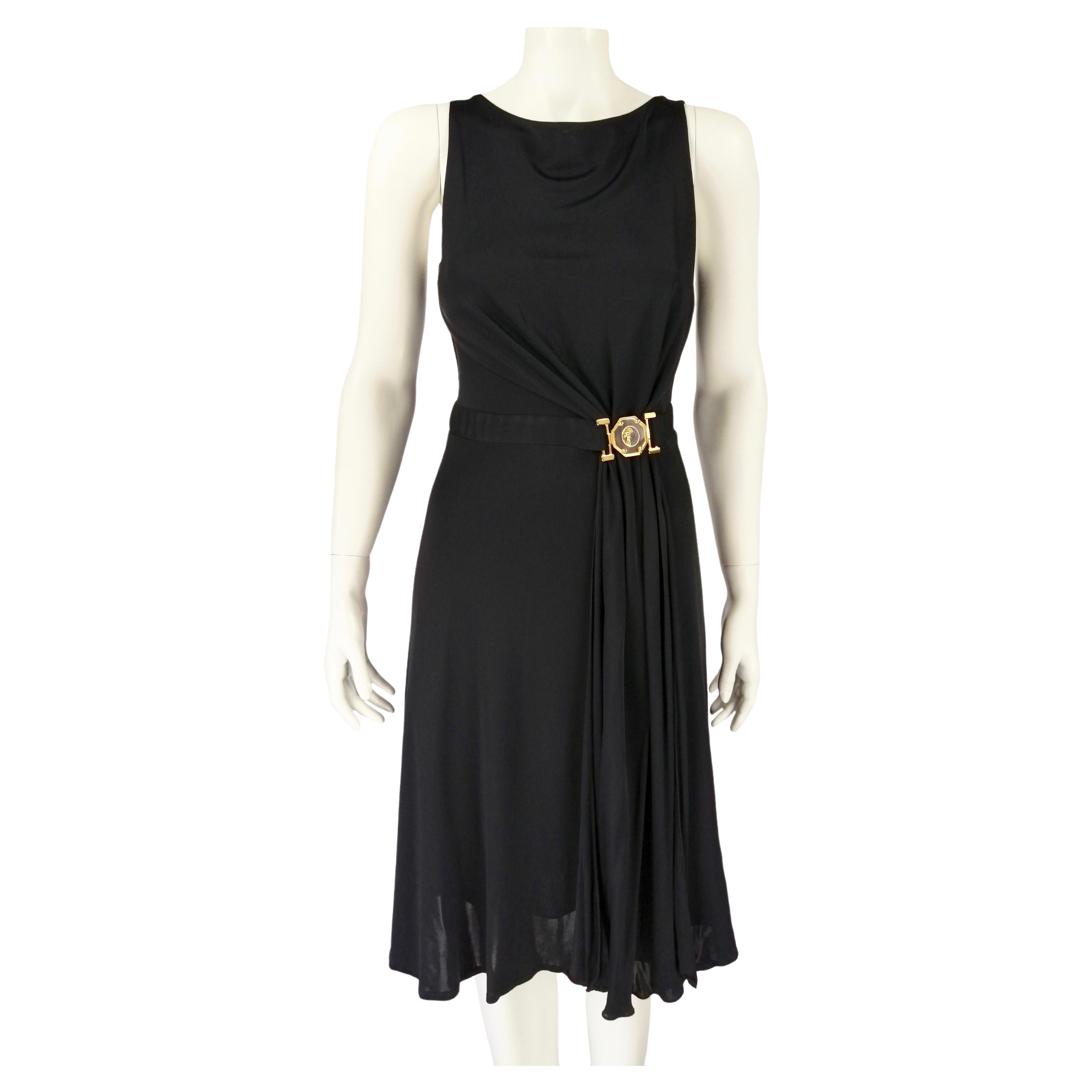 Versace Collection vestido negro en venta en 1stDibs