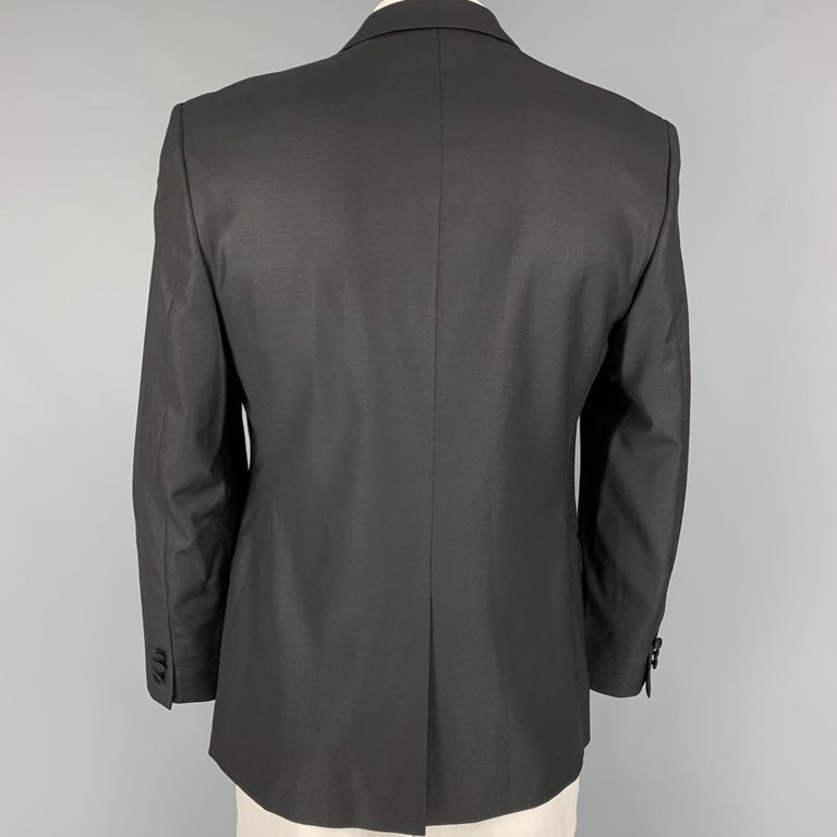 VERSACE COLLECTION Size 42 Black Polyester Blend Tuxedo Sport Coat For ...