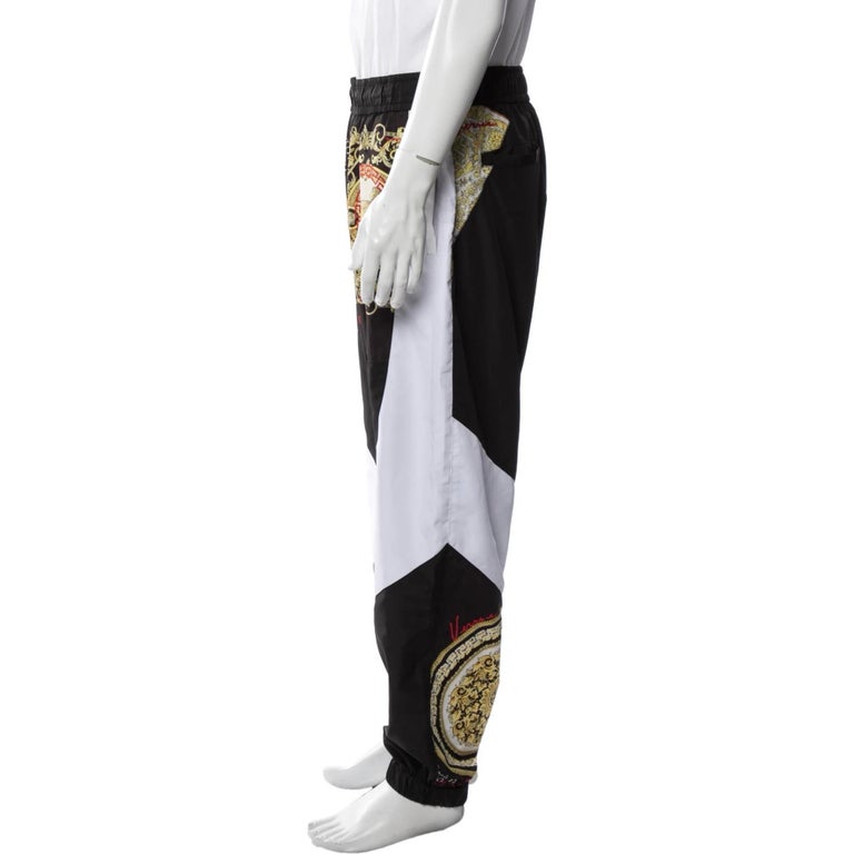 Versace Colorblock Pattern Baroque Joggers (Large) For Sale at 1stDibs