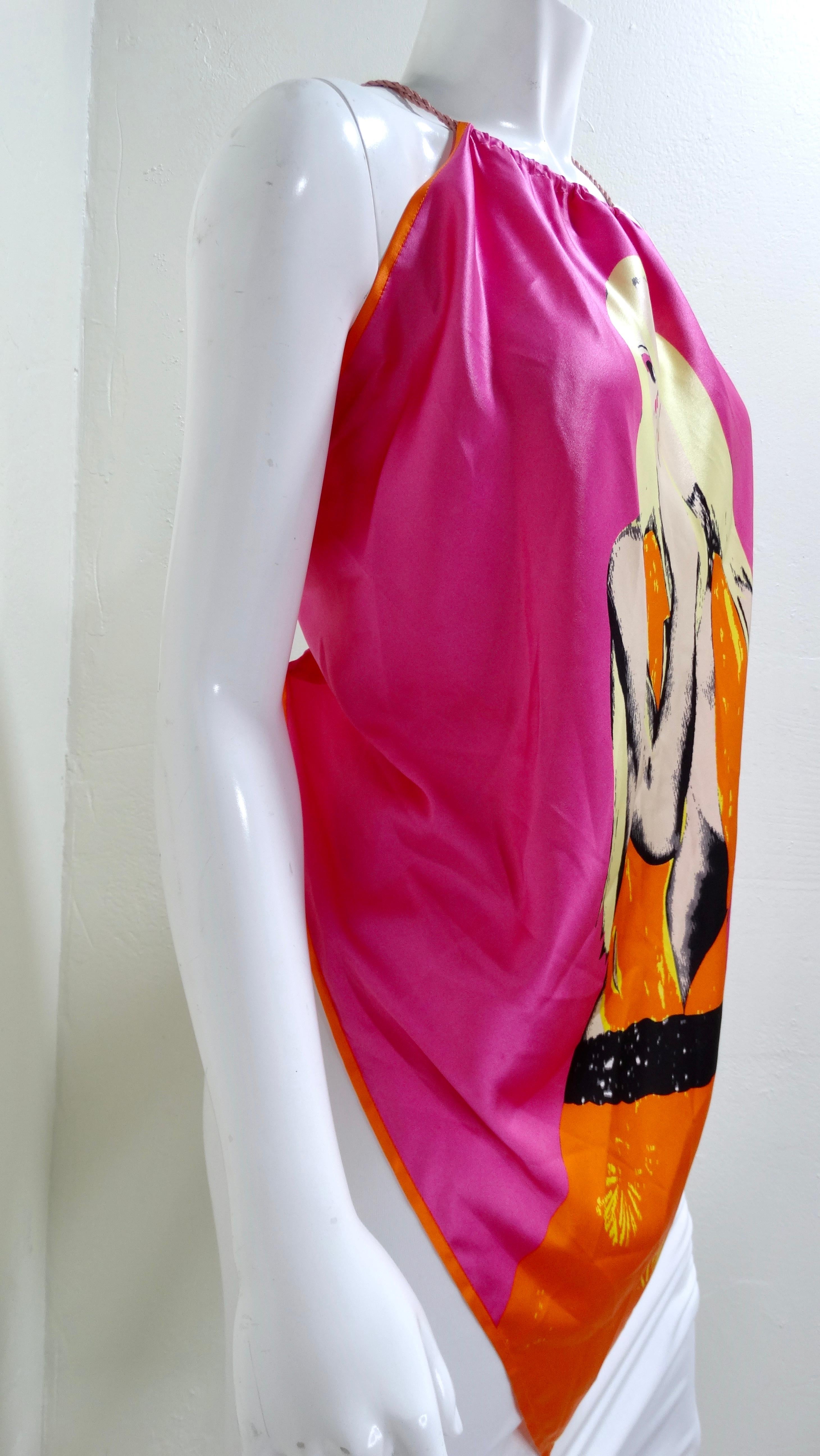 Versace "Donatella" Graphic Silk Scarf Top at 1stDibs | versace scarf ...