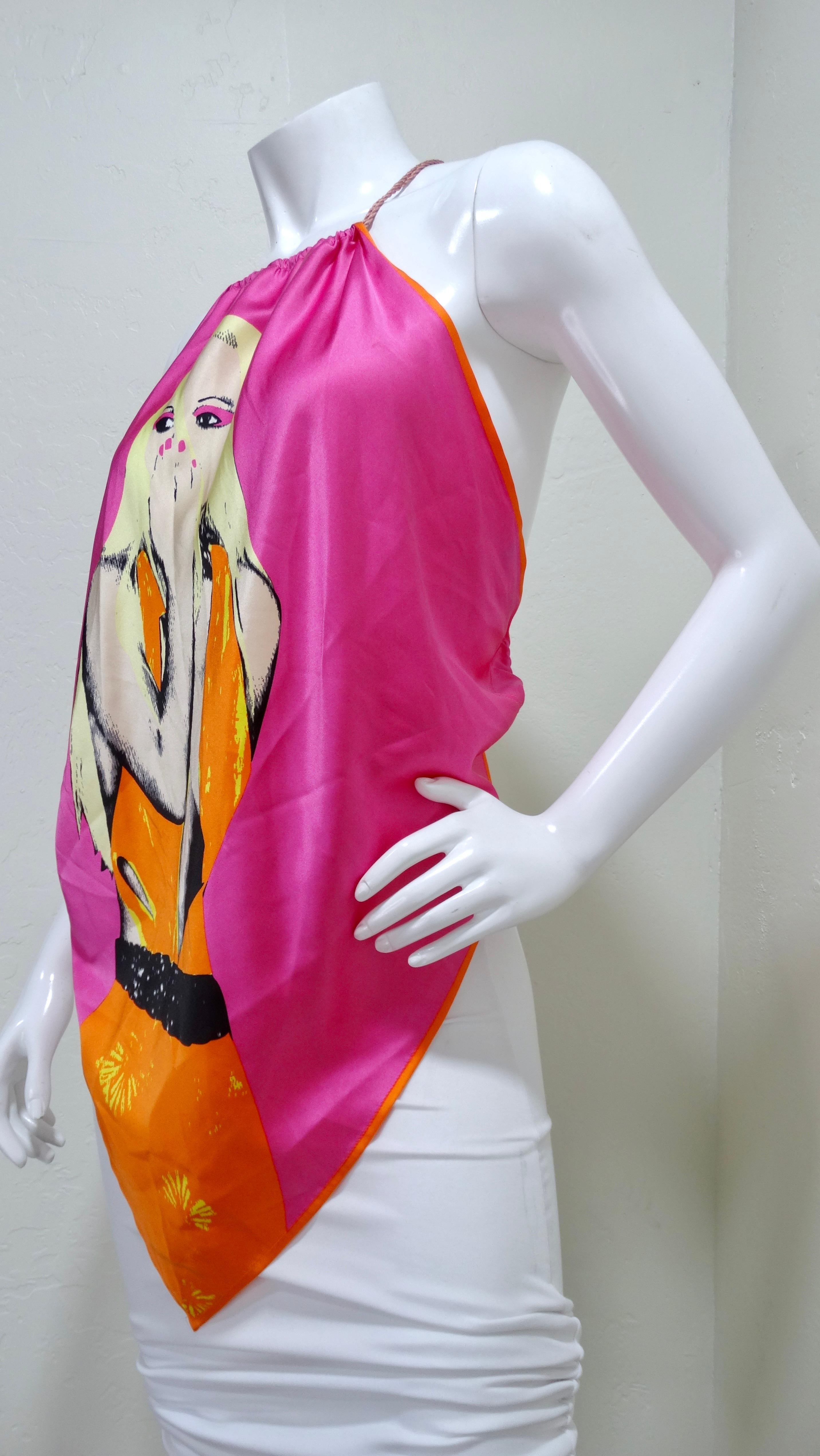 Versace "Donatella" Graphic Silk Scarf Top at 1stDibs | versace scarf ...