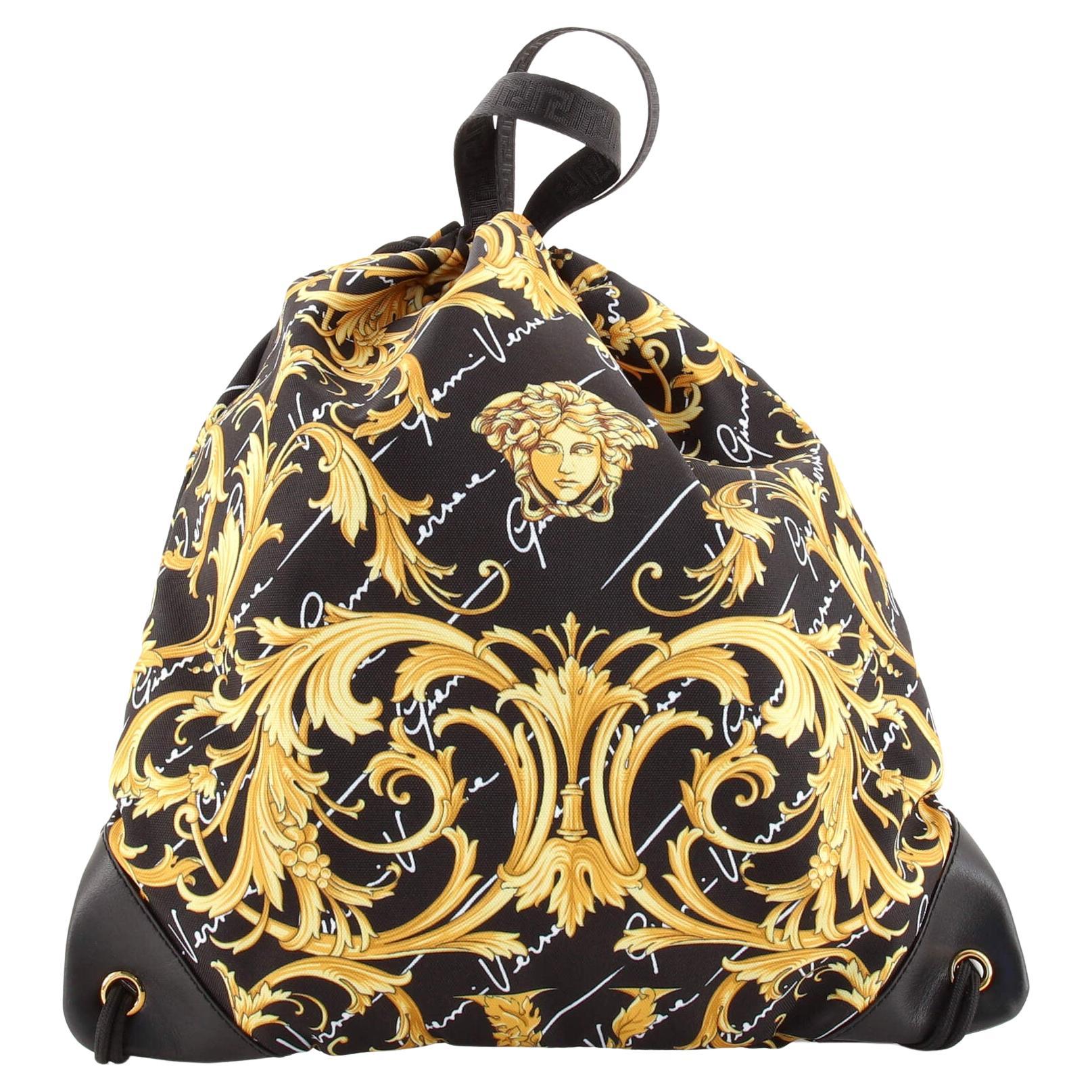 Rare Versace Couture Atelier Baroque Medusa Handbag Tote + Dust Cover ...