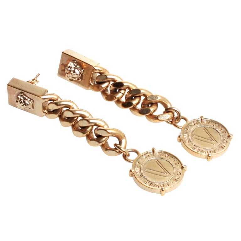 VERSACE Drop Earrings For Sale at 1stDibs