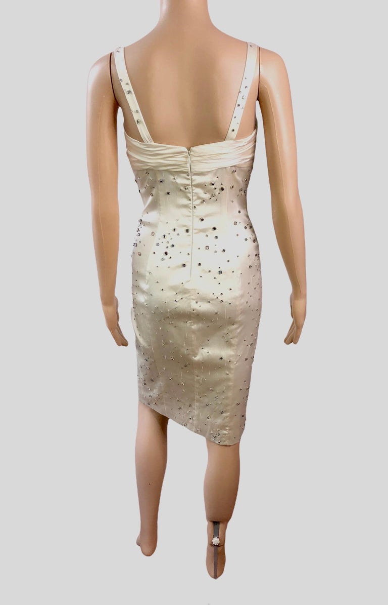 Versace Early 2000's Bustier Swarovski Embellished Medusa Logo Evening ...