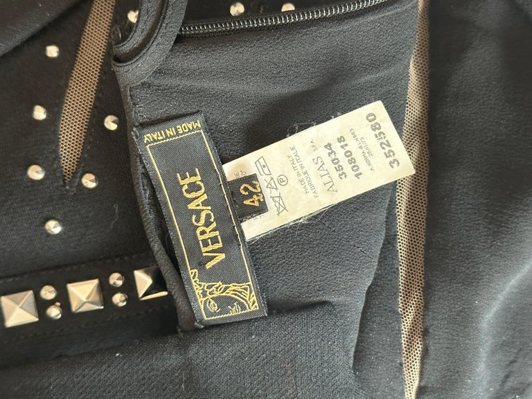 Versace F/W 2004 Runway Embellished Sheer Cutouts Studded Detail ...