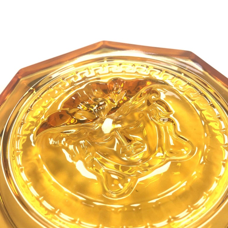 Versace for Rosenthal Medusa Lumiere Amber Crystal Coaster Limited ...