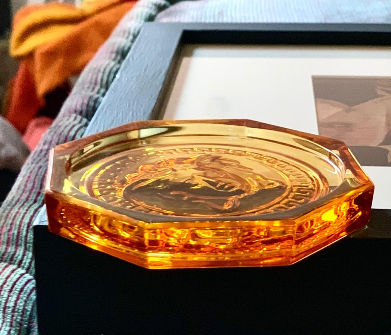 Versace for Rosenthal Medusa Lumiere Amber Crystal Coaster Limited ...