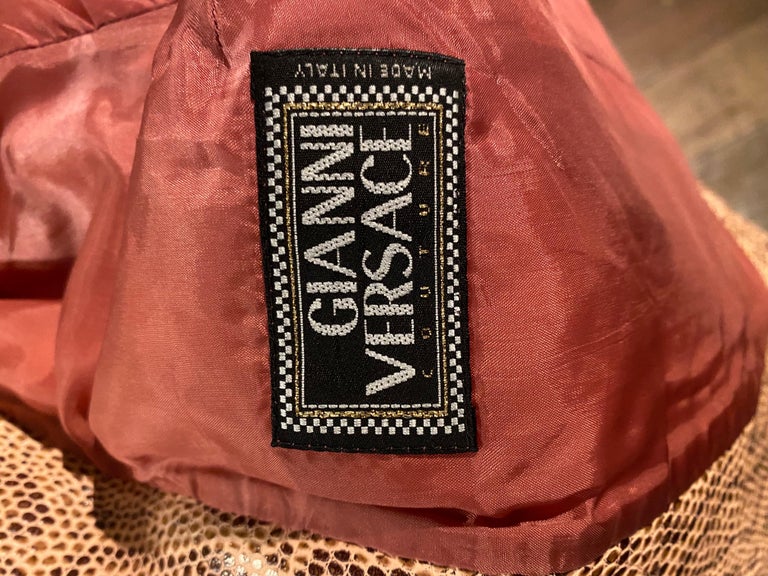 Versace FW 2000 RUNWAY and AD CAMPAIGN Wool and Snakeskin Jacket For ...