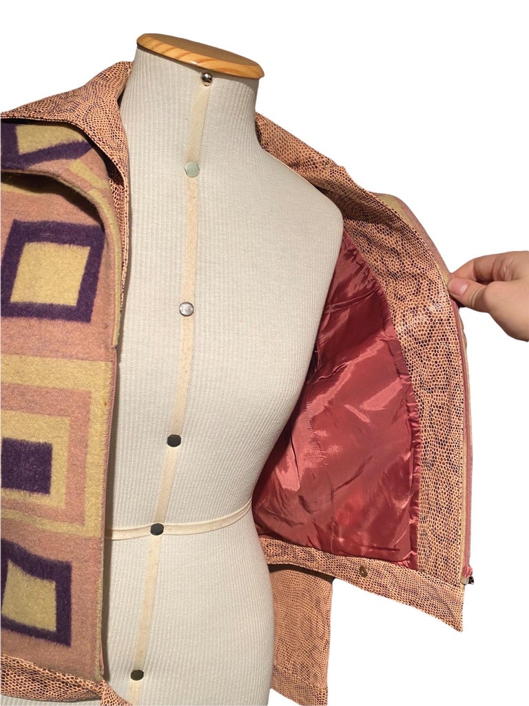 Versace FW 2000 RUNWAY and AD CAMPAIGN Wool and Snakeskin Jacket For ...