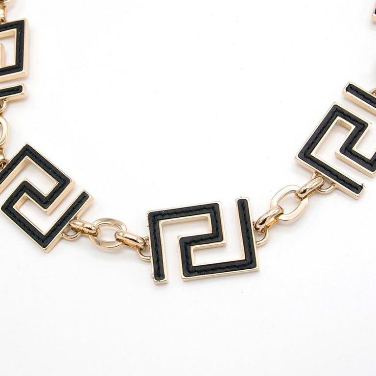 Versace Gold Maze Symbol Belt at 1stDibs | versace symbol